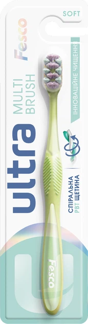 ᐉ Купити Зубна щітка Fesco Ultra Multibrush Light Green за ціною: 110 ...