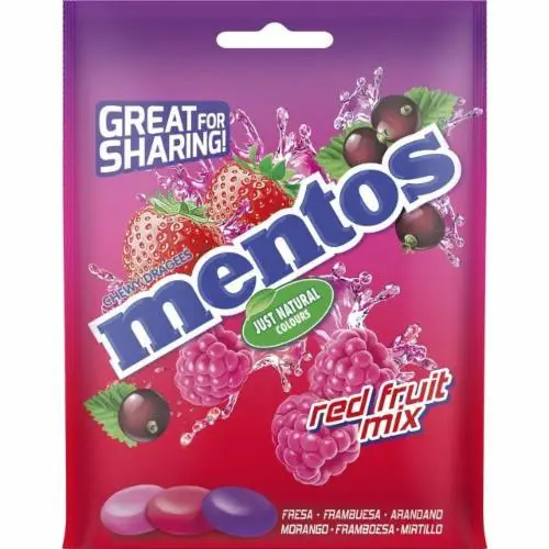 ᐉ Купити Драже Mentos Red Fruit Mix, 160 г за ціною: 139 грн — замовити ...